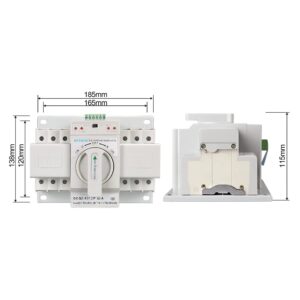 Dual Power Automatic Transfer Switches Self Cast Conversion Switch Generator Changeover Switch 110V (3P 63A)