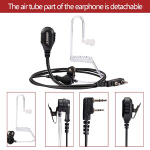 BAOFENG ABBREE Original 2-Pin Detachable Headset Air Acoustic Tube Two Way Radio Earpiece UV-5R BF-888S BF-F8HP 5RM UV-5G Plus UV-21R UV-17R GM-5RH GM-15 PRO K5PLUS Walkie Talkie (2Pack)