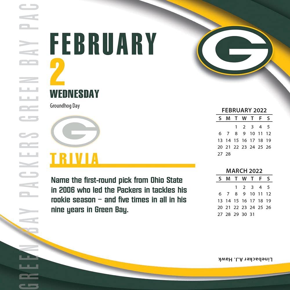 TURNER SPORTS Green Bay Packers 2022 Box Calendar (22998051439)