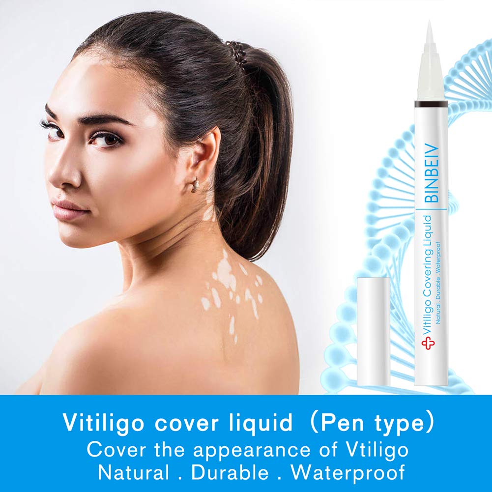 BINBEIV Vitiligo Cosmetic Camouflage Liqui, Cover appearance of Skin Depigmentation, Natural-Durable-Waterproof, Makeup Cover Waterproof, Used on face, hands and body