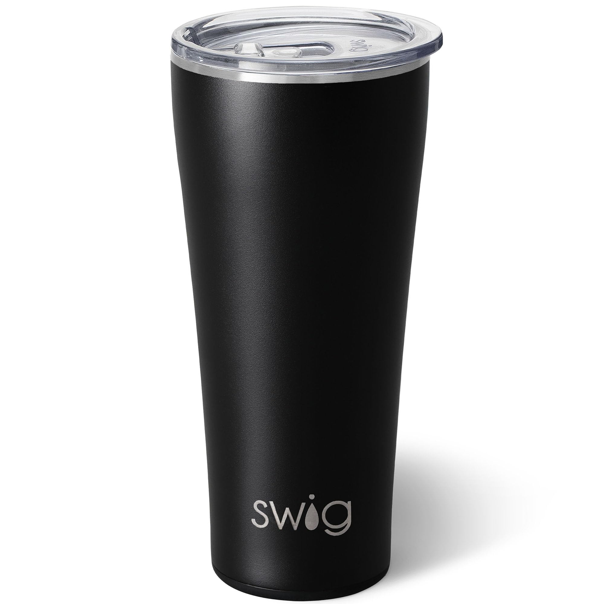 Swig Life XL 32oz Tumbler, Insulated Coffee Tumbler with Lid, Cup Holder Friendly, Dishwasher Safe, Stainless Steel, Extra Large Travel Mugs Insulated for Hot and Cold Drinks (Black)