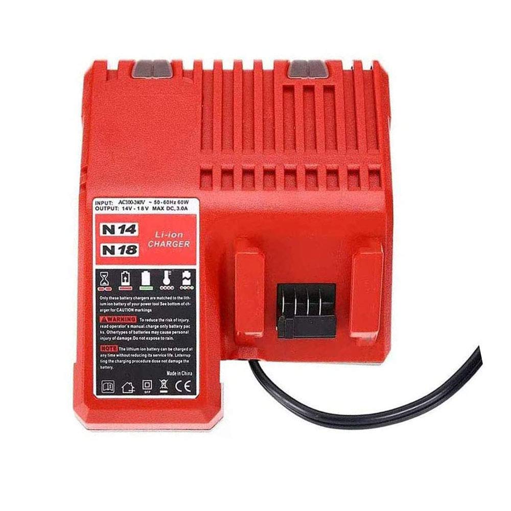 maki Lithium-ion Battery Charger Multi Voltage Charger Replacement for Milwaukee M18 14.4V-18V 48-11-1850 48-11-1840 48-11-1815 48-11-1828