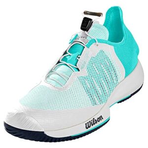 wilson women's tennis shoe, white aruba blue outer space, 7.5