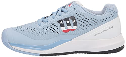 Wilson Women's Rush PRO 3.0 PB W Pickleball Shoe, CHAMBRY BLUEW/White/Outerspace, 6