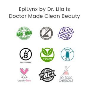 EPILYNX by Dr. Liia Hypoallergenic Eyeliner, Glitter Liquid Eyeliner I Gluten Free and Vegan for Sensitive Skin (10: Red)