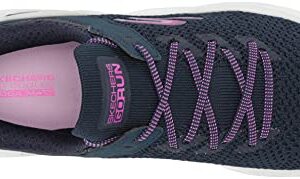 Skechers Women's GO Run Glide Step Hyper-Dash Charge Sneaker, Navy, 9