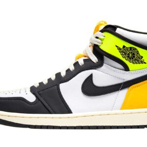 Jordan Men's 1 Retro High OG Volt Gold White/Black-Volt (555088 118) - 9