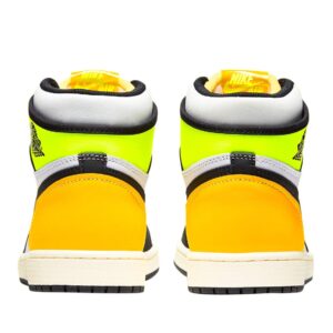 Jordan Men's 1 Retro High OG Volt Gold White/Black-Volt (555088 118) - 9