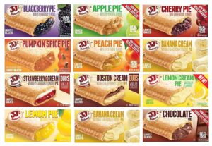 jj's bakery ultimate variety pie snack pies, individual dessert, fresh-baked, perfect for snacks, nut-free, kosher parve, 4 oz each (pack of 12)