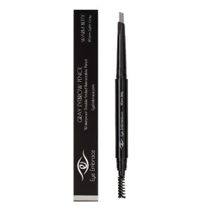 Eye Embrace Warm Betty Light Gray Eyebrow Pencils Bundle - Warm Betty Classic wooden pencil & Warm Betty diamond wedge pencil - Waterproof, Cruelty-Free