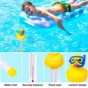 Doli Yearning Swimming Pool Thermometer Floating Easy Read Pond Thermometer with String| Shatter Resistant| for Outdoor & Indoor Swimming Pools, Spas, Hot Tubs| Classic Duck