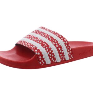 adidas adilette Footwear White/Vivid Red/Footwear White 5 B (M)