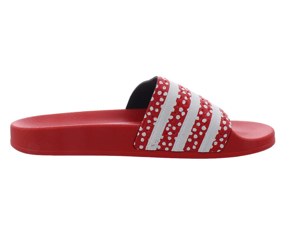 adidas adilette Footwear White/Vivid Red/Footwear White 5 B (M)