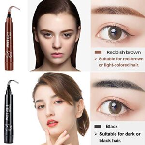 3PCS Dark Brown Eyebrow Pen - Waterproof Microblading Eyebrow Pen,Long Lasting,Easily Create Natural Eyebrow Makeup