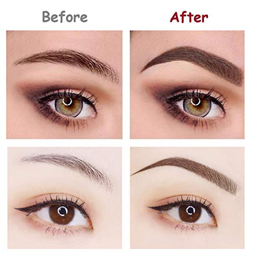 3PCS Dark Brown Eyebrow Pen - Waterproof Microblading Eyebrow Pen,Long Lasting,Easily Create Natural Eyebrow Makeup