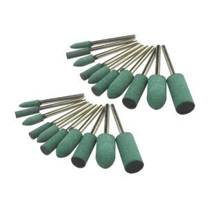 luo ke 20 pcs rubber polishing bits, 1/8'' shank rubber buffing tools polishing kits for dremel rotary tools