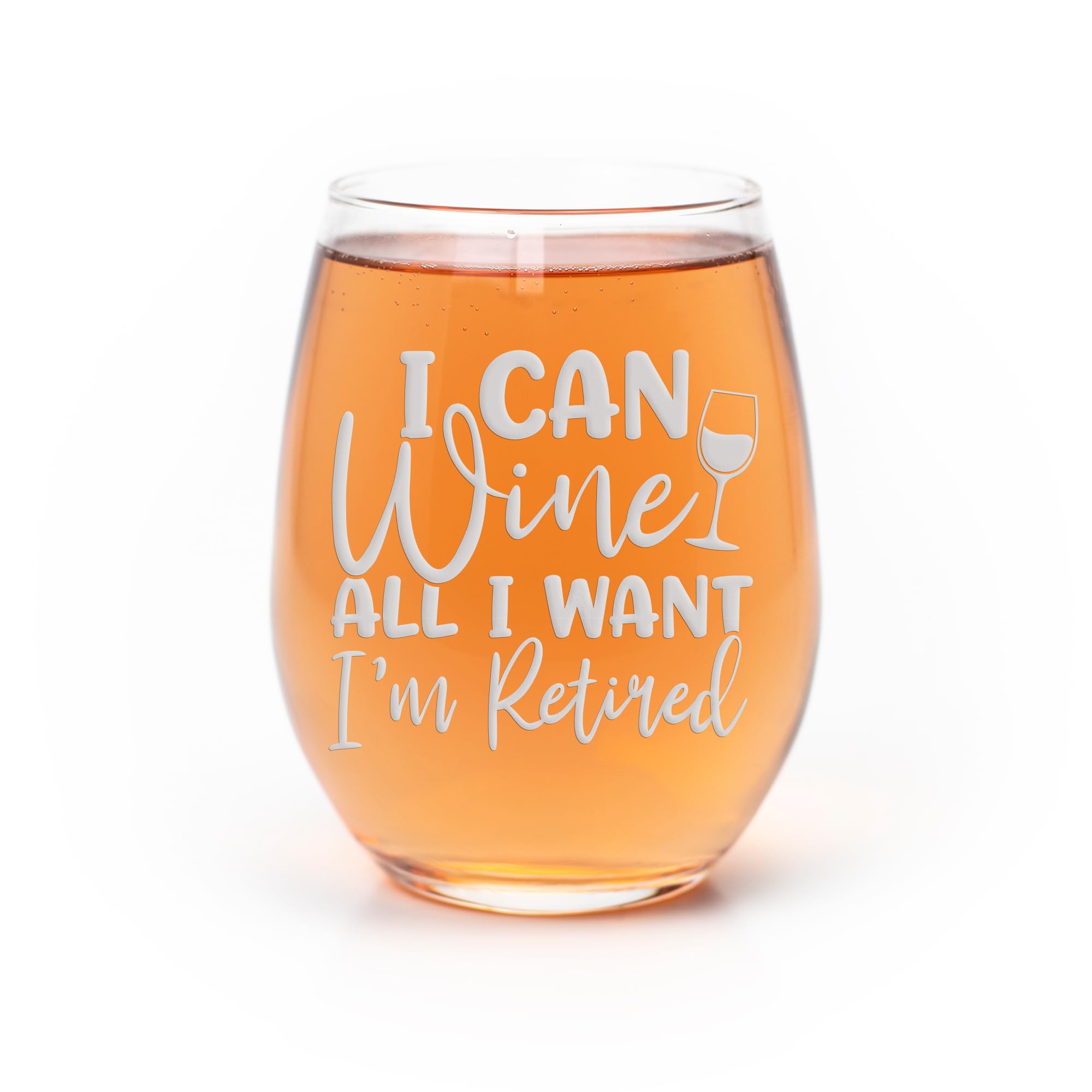 I Can Wine All I Want I'm Retired Stemless Wine Glass - Retirement Wine Gift, Retirement Gift, Retired Glass, Gift Ideas, Retired Gift