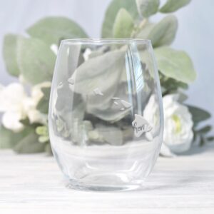 Hawaii State Stemless Wine Glass - Hawaii Gift, Hawaii Wine Glass, Hawaii Fan Gift