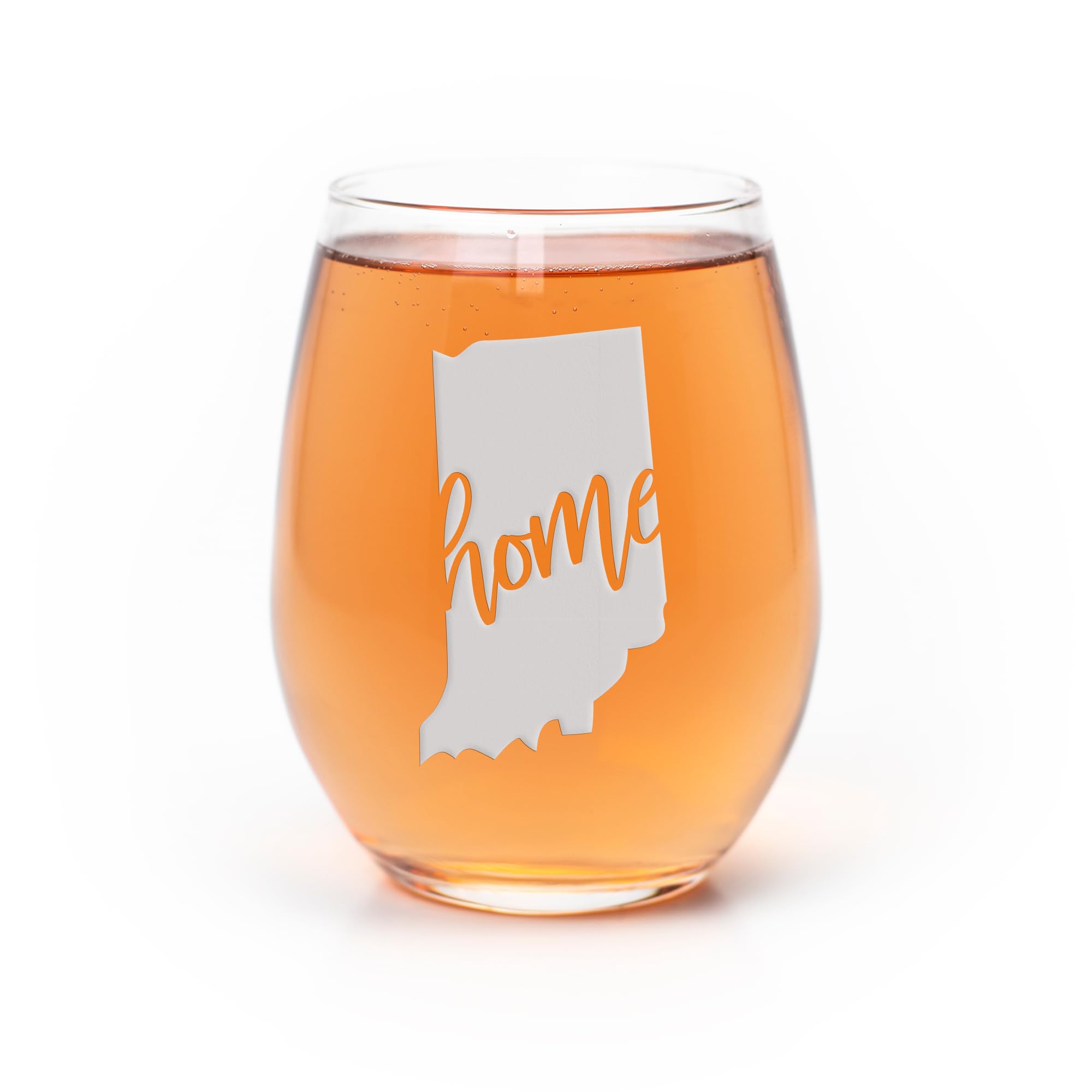 Indiana State Stemless Wine Glass - Indiana Gift, Indiana Wine Glass, Indiana Fan Gift