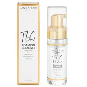 lash affair tlc eye-lash extension cleanser foam face wash with tea tree oil, lash shampoo, facial cleanser, makeup remover, water-based eye-lash cleanser oil-free, 50 ml