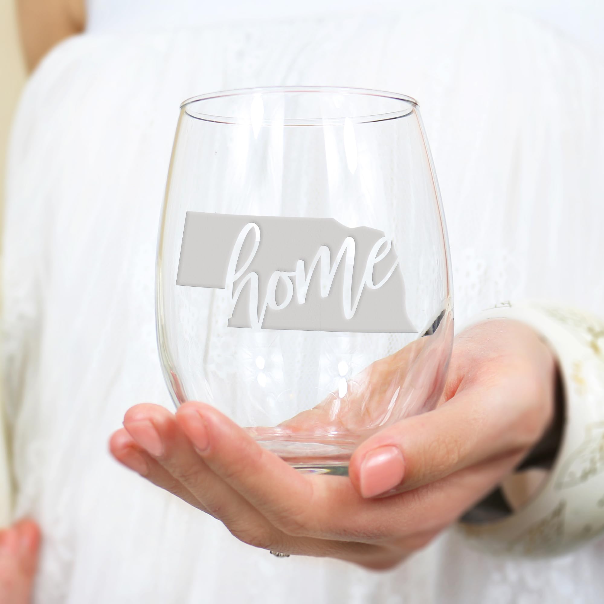 Nebraska State Stemless Wine Glass - Nebraska Gift, Nebraska Wine Glass, Nebraska Fan Gift