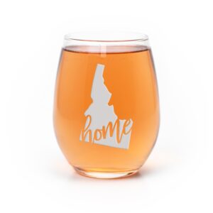 idaho state stemless wine glass - idaho gift, idaho wine glass, idaho fan gift