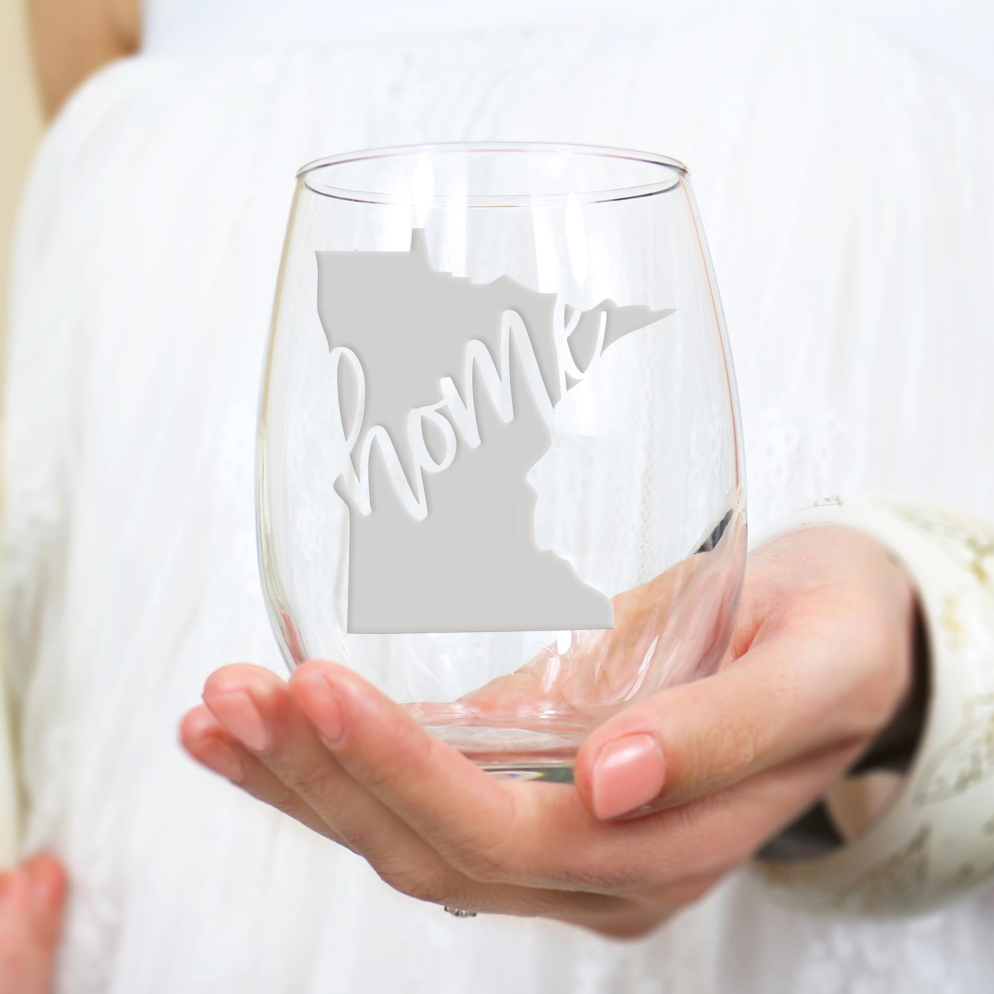 Minnesota State Stemless Wine Glass - Minnesota Gift, Minnesota Wine Glass, Minnesota Fan Gift