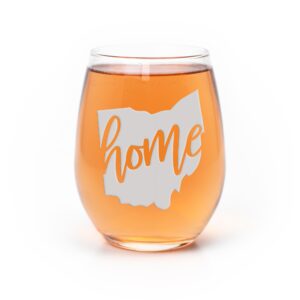 ohio state stemless wine glass - ohio gift, ohio wine glass, ohio fan gift