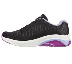 skechers womens/ladies skech-air extreme 2.0 classic vibe sneakers (8) (black/lavender)