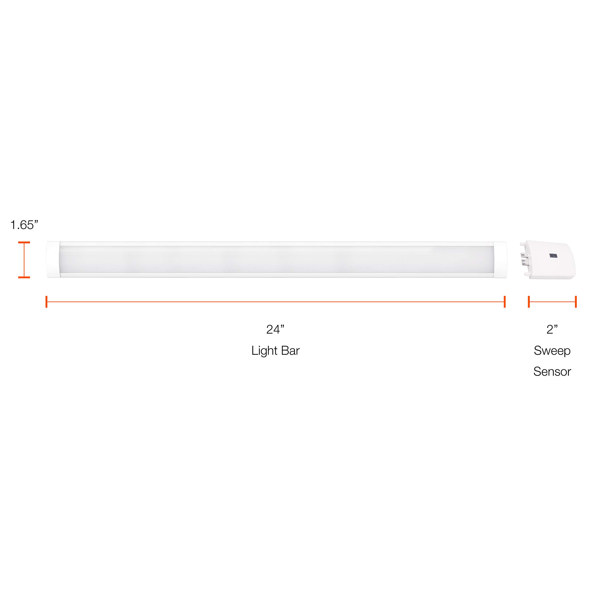 SYLVANIA TruWave Natural Series 3-Way Selectable 24" LED Under Cabinet Light Bar Only, Soft / Cool / Daylight - 1 Pack