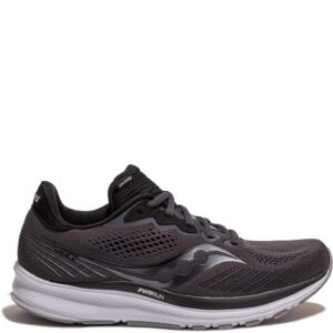 Saucony Women's Ride 14 Running Shoe, CHARCOAL/BLACK, 9 Medium