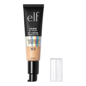 e.l.f. camo cc cream, color correcting medium-to-full coverage foundation with spf 30, light 240 w, 1.05 oz (30g)