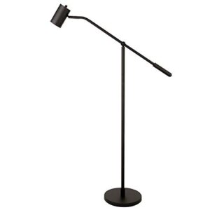 willis pharmacy floor lamp with metal shade in blackened bronze/blackened bronze