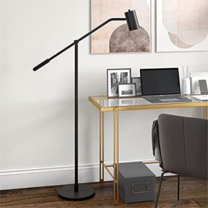 Willis Pharmacy Floor Lamp with Metal Shade in Blackened Bronze/Blackened Bronze