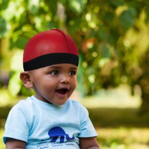 4 Pieces Wave Caps Stocking Caps for Kids Wave Caps for Boys Baby Wave Caps Wave Cap Toddler Do Rags for Kids Toddler Wave Cap for Boys (Black, Silver, Blue, Red)