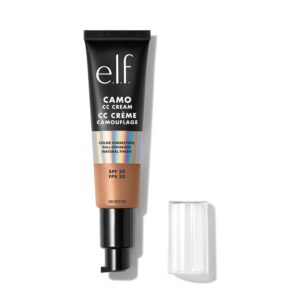 e.l.f. camo cc cream, color correcting medium-to-full coverage foundation with spf 30, medium 375 n, 1.05 oz (30g)