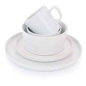 Elama Luxmatte Dinnerware Set, 20 Piece, White