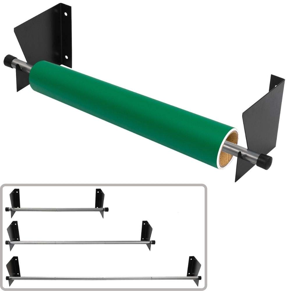 Wall Mount Roll Rack Holder - 60-inch Length Adjustable (28"-60")