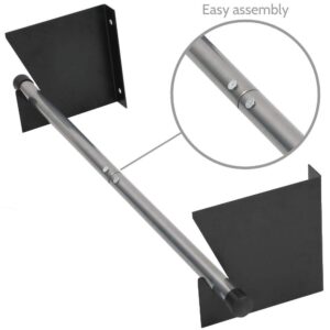 Wall Mount Roll Rack Holder - 60-inch Length Adjustable (28"-60")