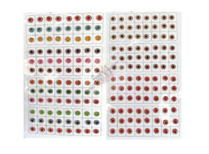 192 india crafts multicolored bindis forehead tika face jewels multi size indian daily use forehead bindi round dot (shine)