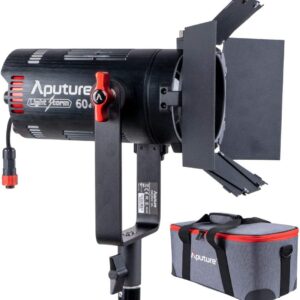 Aputure LS 60D Aputure Light Storm 60D 60W Daylight Focusing LED Video Light Support App Control, Built-in 8 Lighting FX, Barn Doors Included