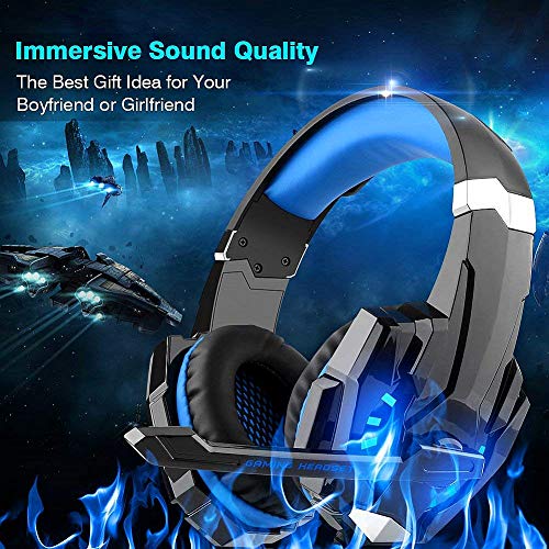 Voice Changer Gaming Headset with Mic for Xbox One,PC,PS4,Over-Ear Headphones with Volume Control LED Light Cool Style Stereo,Noise Reduction for Phone/PS4/Xbox/Switch/IPad/Computer/Kids