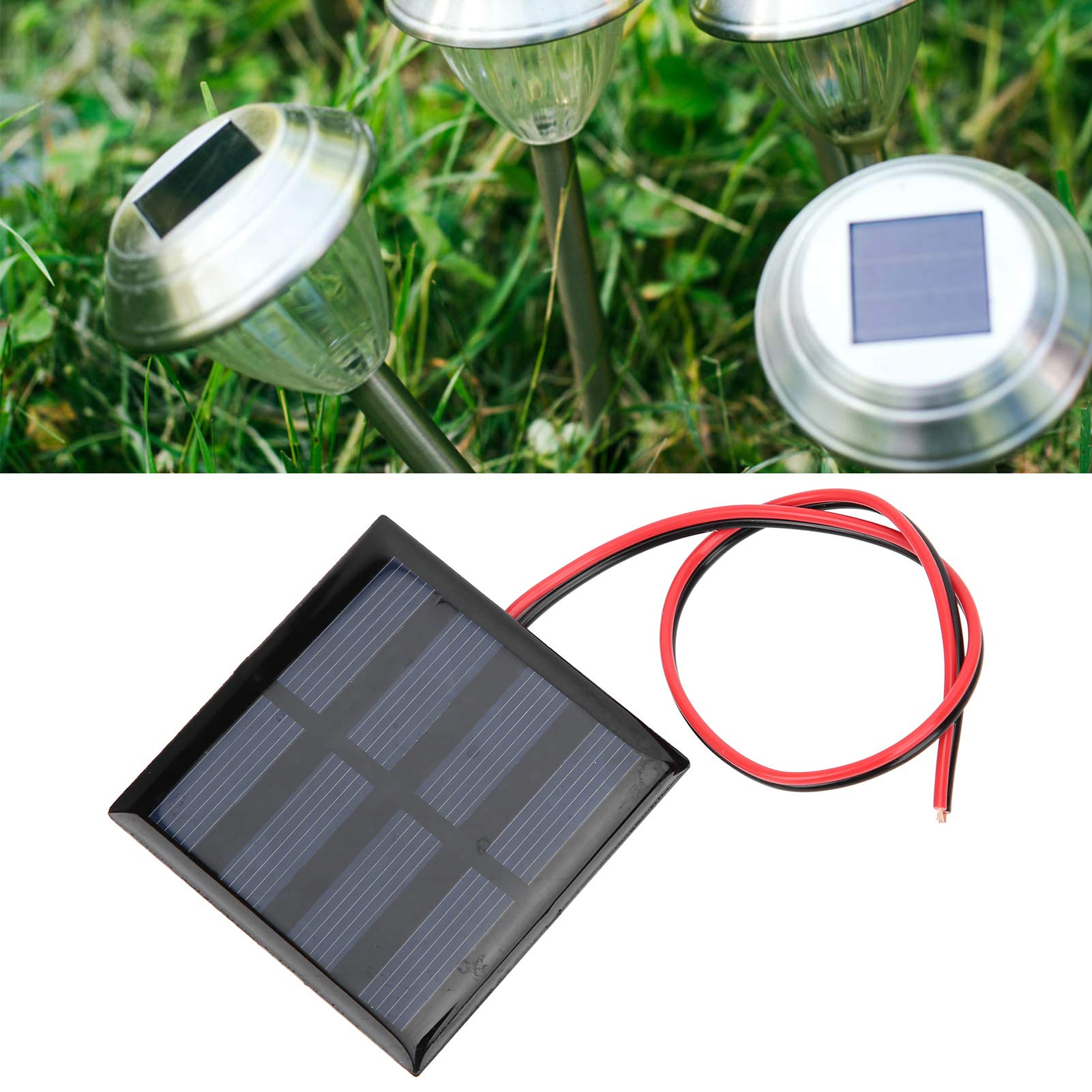 Cuifati Mini Solar Panel, 2V 150mA Solar Panel, DIY Polysilicon Solar Cell Charger, for Solar Lawn Lights, Solar Landscape Lights