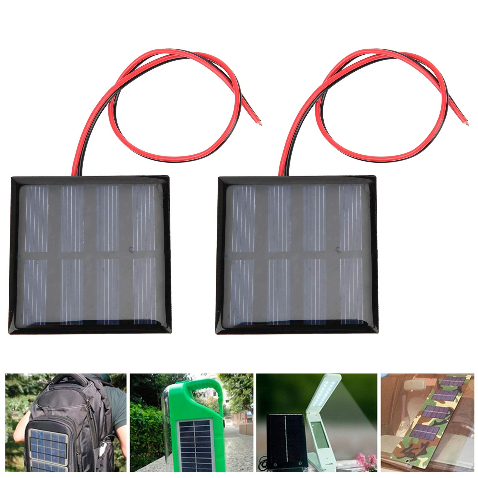 Cuifati Mini Solar Panel, 2V 150mA Solar Panel, DIY Polysilicon Solar Cell Charger, for Solar Lawn Lights, Solar Landscape Lights