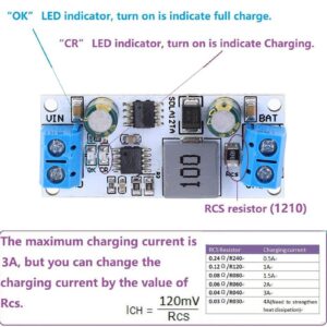 Fafeicy Solar Controller Module, Acid Battery Charger Module, for 1-1000AH 12V MPPT Solar Controller (with Terminal), Solar Controller