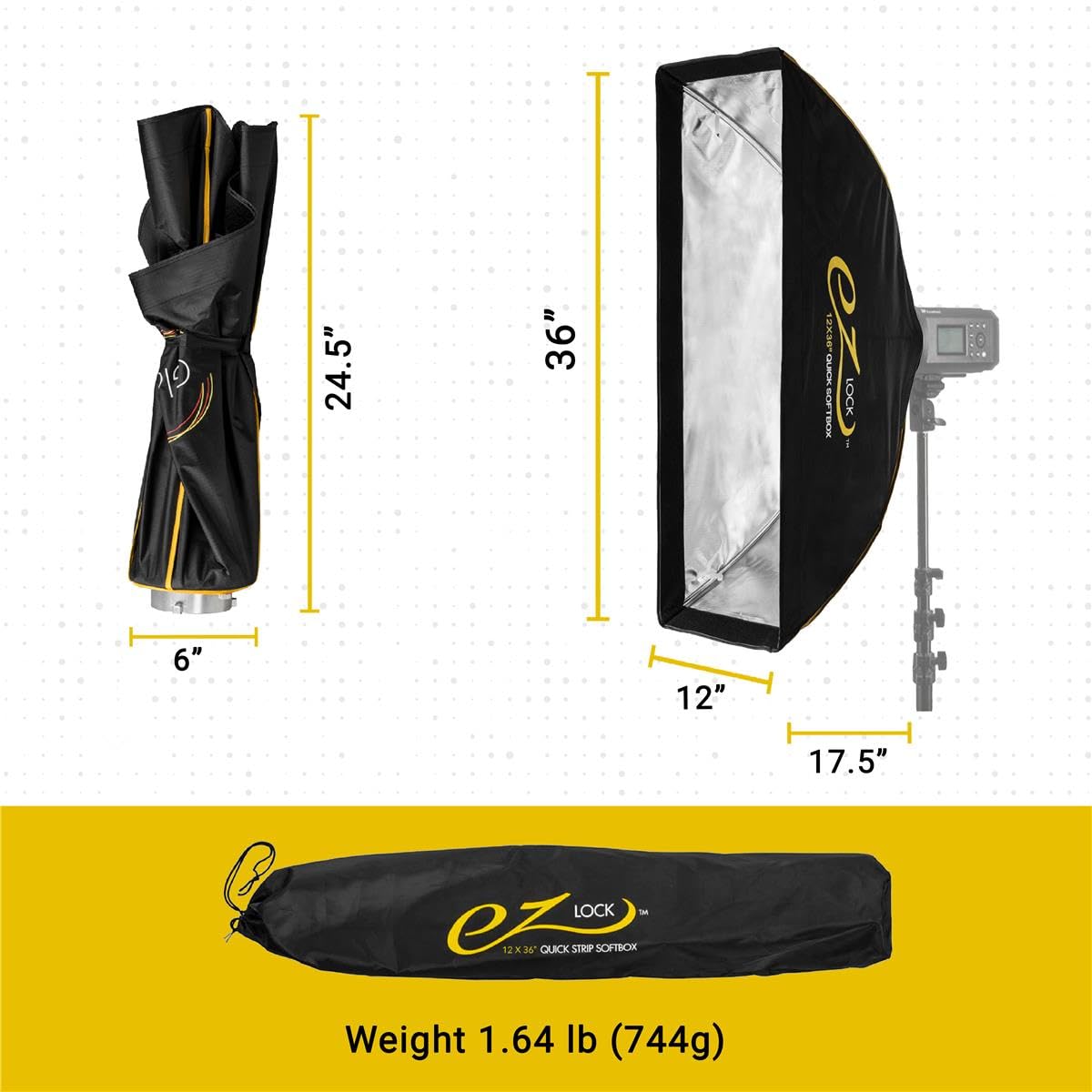 Gsinnerlink EZ Lock 12x36 Quick Strip Softbox