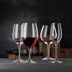 Nachtmann Vivino Bordeaux Glass | Set of 4 Wine glasses 20.6 Ounce Crystal Clear Glass | White or Red Wine Glass Set with Long Stem | Ideal for Tasting Cabernet, Pinot Noir, Bordeaux | Dishwasher Safe