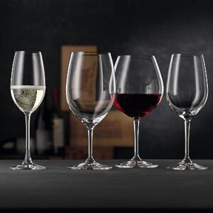 Nachtmann Vivino Bordeaux Glass | Set of 4 Wine glasses 20.6 Ounce Crystal Clear Glass | White or Red Wine Glass Set with Long Stem | Ideal for Tasting Cabernet, Pinot Noir, Bordeaux | Dishwasher Safe