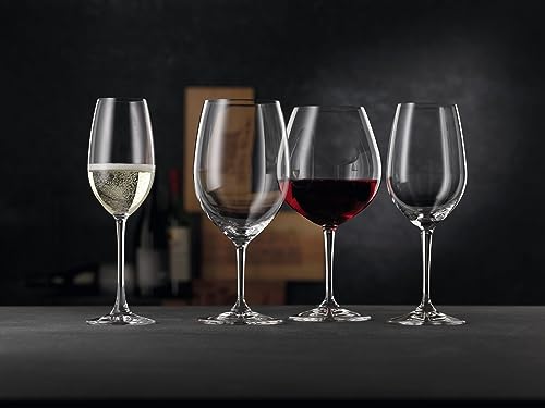 Nachtmann Vivino Bordeaux Glass | Set of 4 Wine glasses 20.6 Ounce Crystal Clear Glass | White or Red Wine Glass Set with Long Stem | Ideal for Tasting Cabernet, Pinot Noir, Bordeaux | Dishwasher Safe