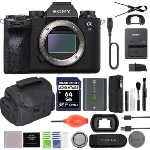 sony alpha 9 ii mirrorless digital camera bundle with 64gb memory card, gadget bag + more | sony a9 ii full-frame pro camera